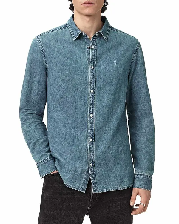 ALLSAINTS Gleason Denim Shirt - Light Indigo