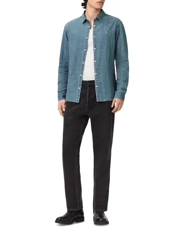 ALLSAINTS Gleason Denim Shirt - Light Indigo