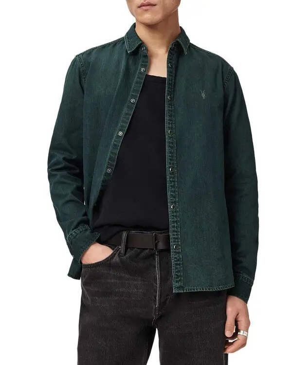 ALLSAINTS Gleason Denim Shirt - Phantom Blue