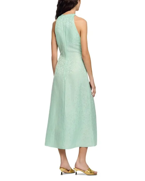 Sandro Monira Floral Jacquard Midi Dress