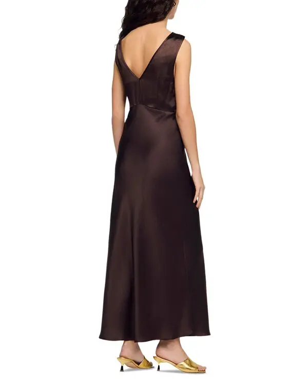 Sandro Behati Lace Collar Maxi Dress