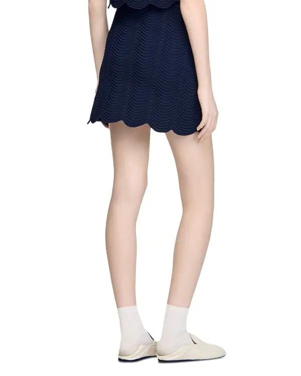 Sandro Bamba Mini Skirt - Navy Blue