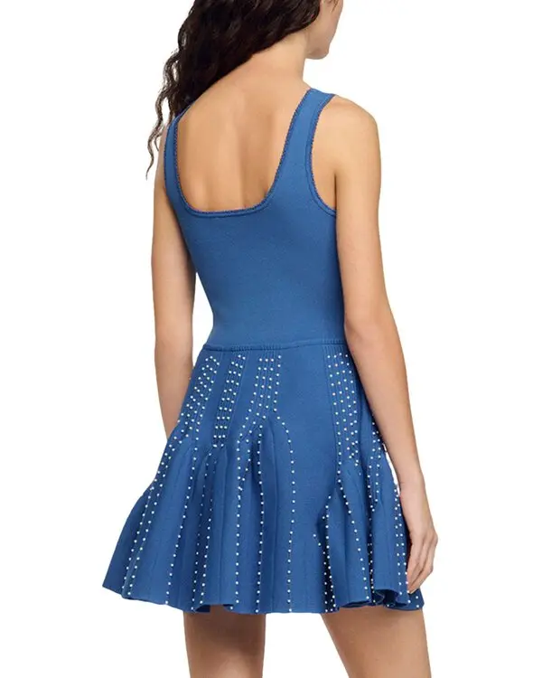 Sandro Nina Beaded Knit Mini Dress