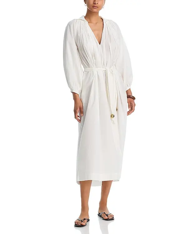 Lisa Marie Fernandez Poet Maxi Dress Swim Cover-up - Crema Viole