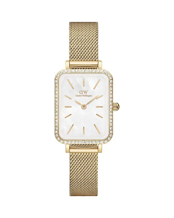 DANIEL WELLINGTON Quadro Bezel Watch, 20mm X 26mm - Gold