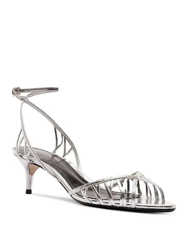 ALEXANDRE BIRMAN Solene Strappy Sandals - Silver