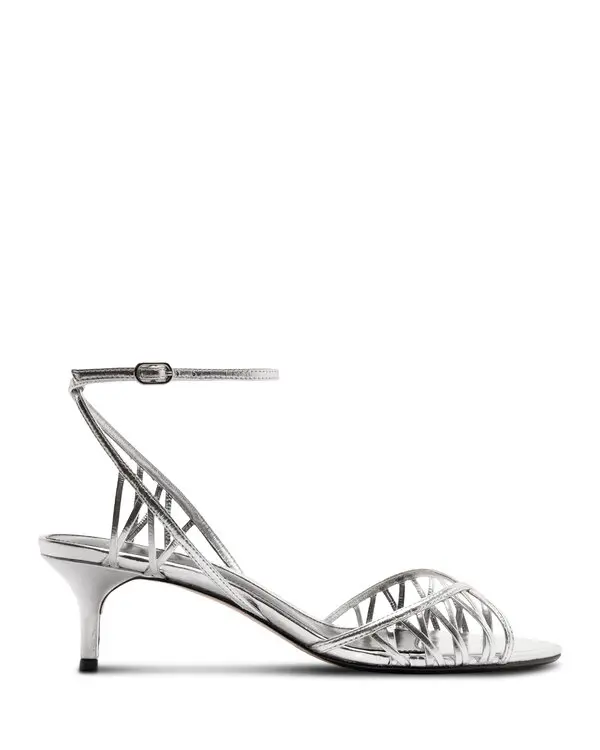 ALEXANDRE BIRMAN Solene Strappy Sandals - Silver