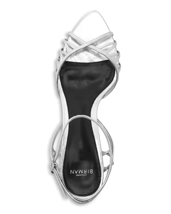 ALEXANDRE BIRMAN Solene Strappy Sandals - Silver