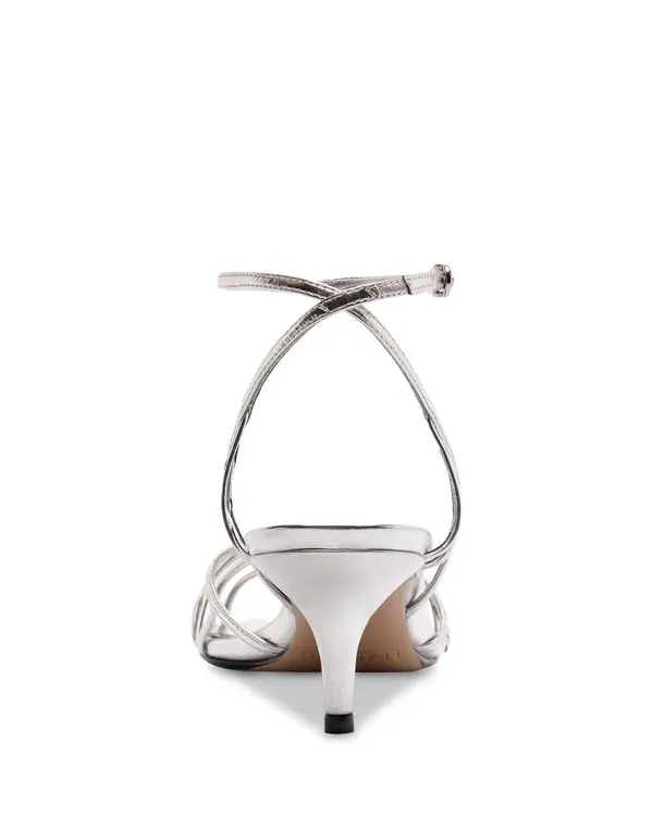 ALEXANDRE BIRMAN Solene Strappy Sandals - Silver