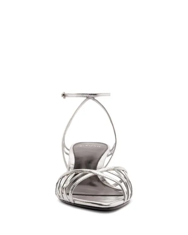 ALEXANDRE BIRMAN Solene Strappy Sandals - Silver
