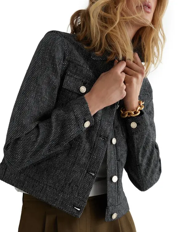 REISS Textured Trucker Jacket