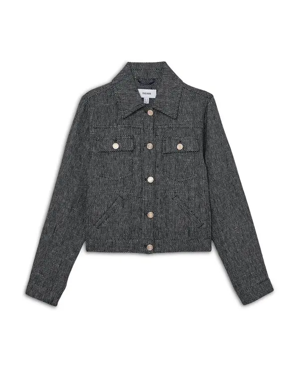 REISS Textured Trucker Jacket