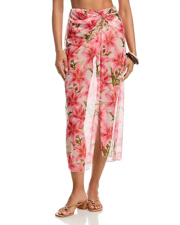 Peixoto Lori Maxi Skirt Sarong Swim Cover-up - Hawaiin Bloom