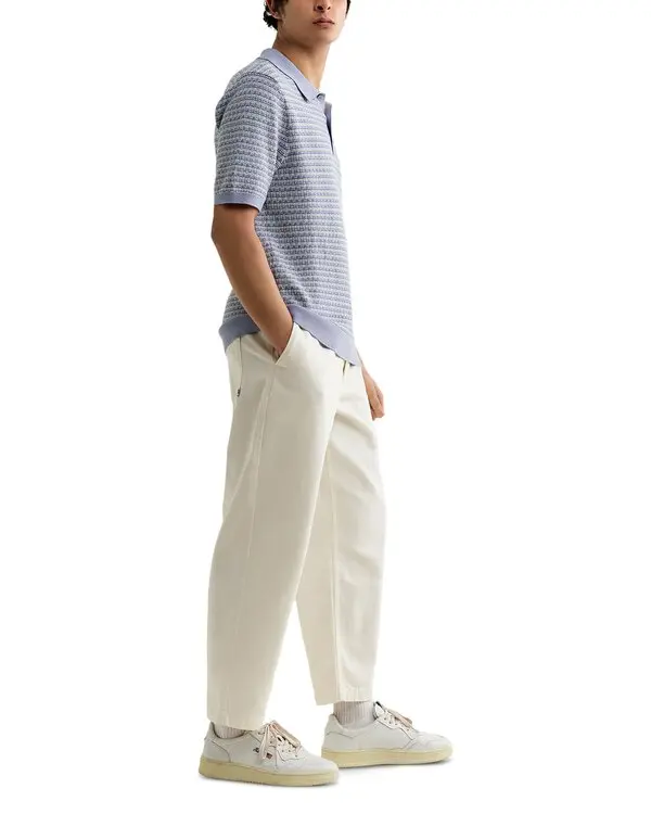 WAX LONDON Naples Stripe Polo Shirt - Light Blue