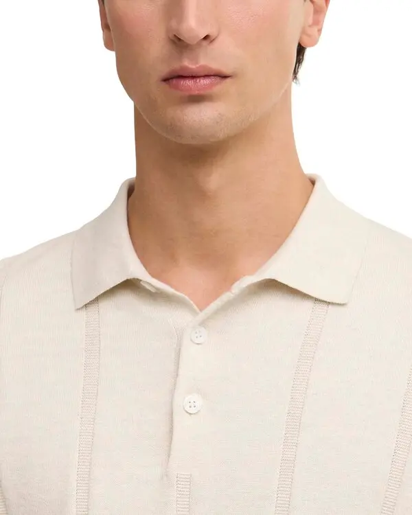 Barbour Wellburn Stripe Polo Shirt - Oatmeal