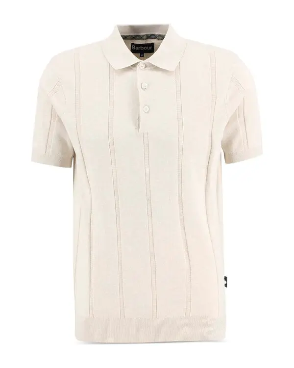 Barbour Wellburn Stripe Polo Shirt - Oatmeal