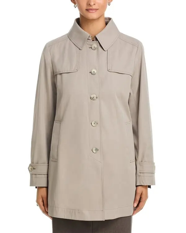 Herno Collared Trench Coat - Taupe