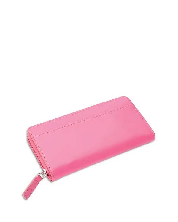 ROYCE NEW YORK Rfid Blocking Continental Zip Wallet - Pink