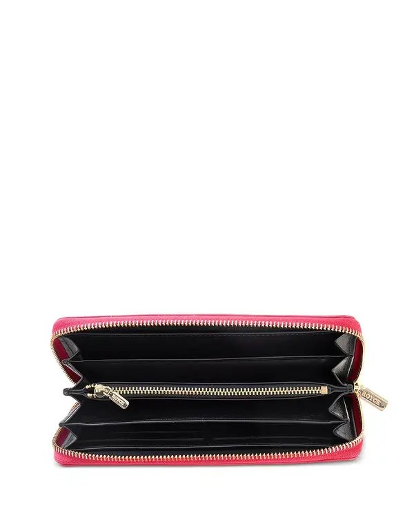 ROYCE NEW YORK Rfid Blocking Continental Zip Wallet - Pink