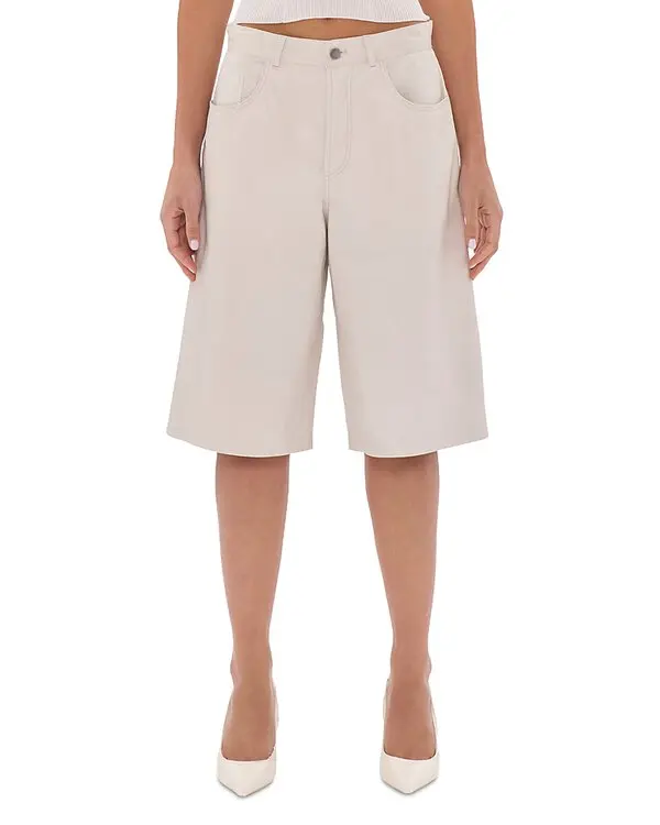 HAIKURE Wrinkled Leather Shorts