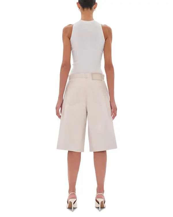 HAIKURE Wrinkled Leather Shorts