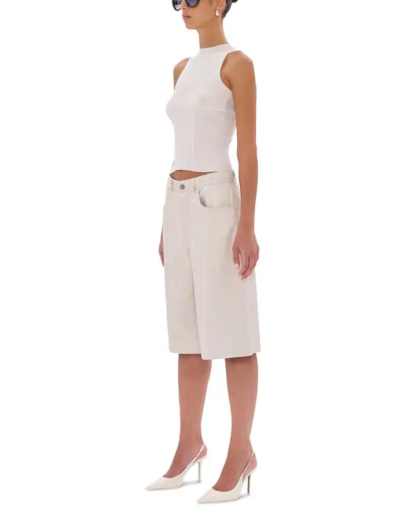 HAIKURE Wrinkled Leather Shorts