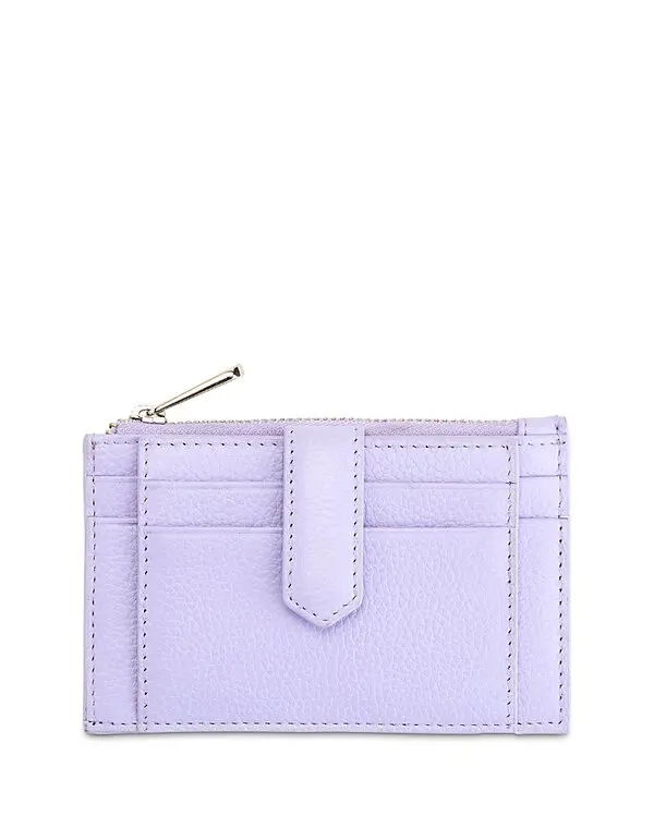 ROYCE NEW YORK Zippered Compact Card Case Wallet - Lavender