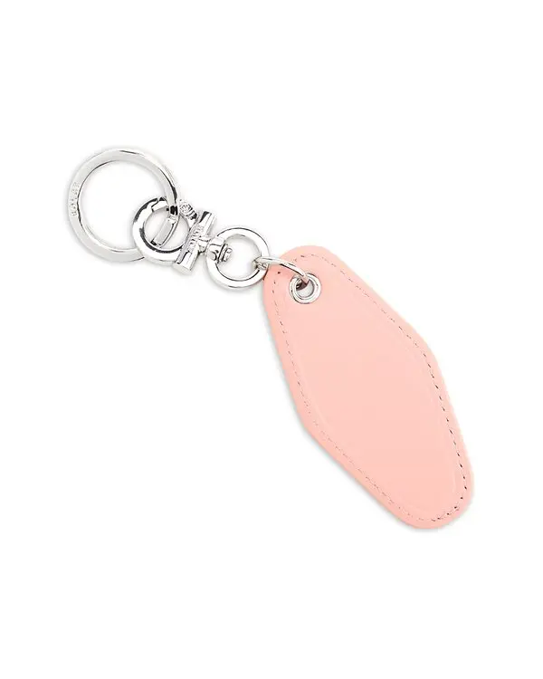 ROYCE NEW YORK Vintage Leather Hotel Style Keychain - Light Pink