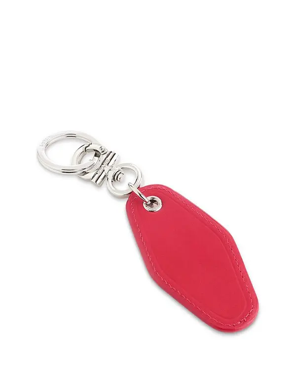 ROYCE NEW YORK Vintage Leather Hotel Style Keychain - Magenta
