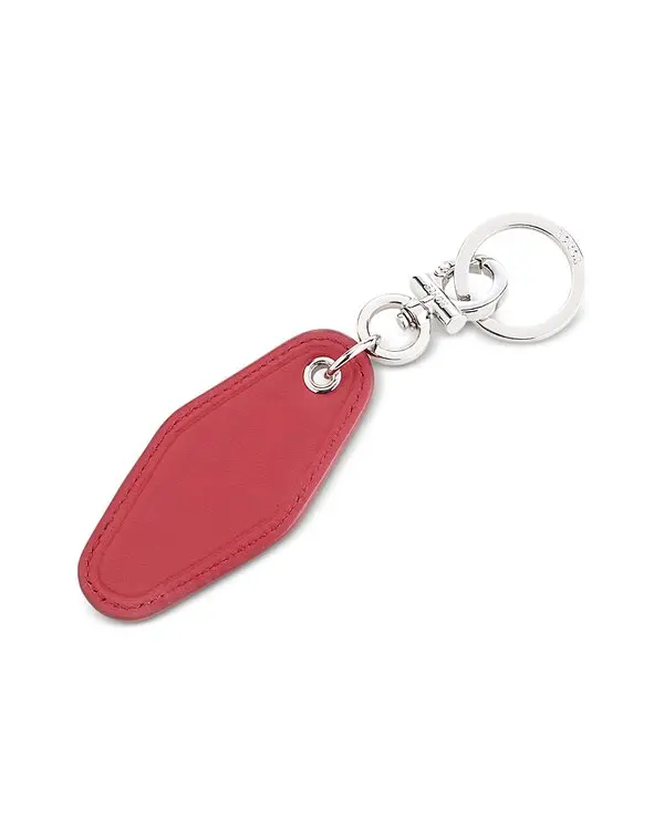 ROYCE NEW YORK Vintage Leather Hotel Style Keychain - Red