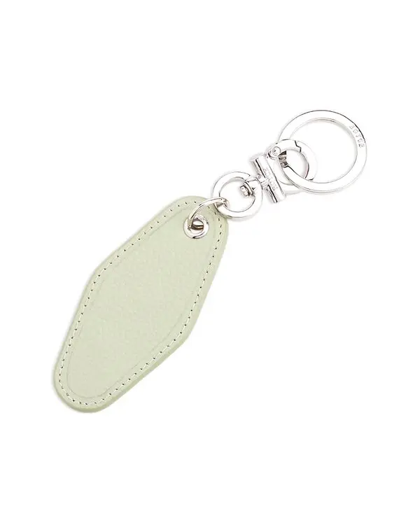 ROYCE NEW YORK Vintage Leather Hotel Style Keychain - Sage Green