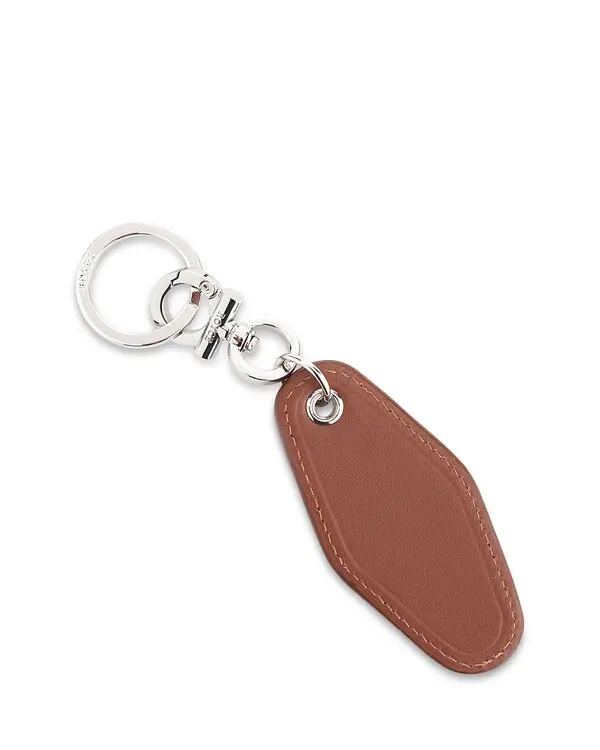 ROYCE NEW YORK Vintage Leather Hotel Style Keychain - Tan