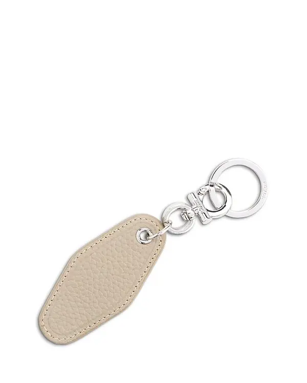 ROYCE NEW YORK Vintage Leather Hotel Style Keychain - Taupe