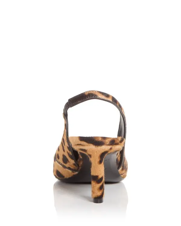 Givenchy Spiky Calf Hair Slingback Pumps - Black/beige
