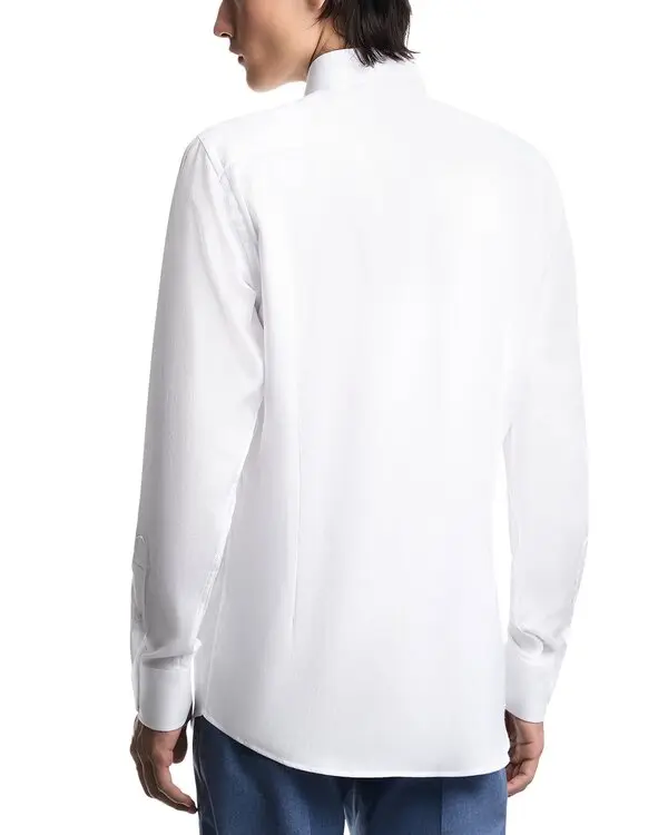 Emporio Armani New York Regular Fit Textured Dress Shirt - White