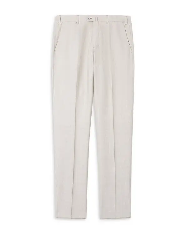 Emporio Armani Wool, Silk & Linen Flat Front Trousers