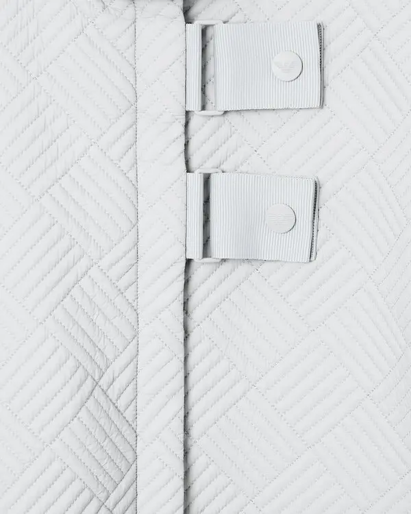 Emporio Armani Geometric Quilted Peacoat