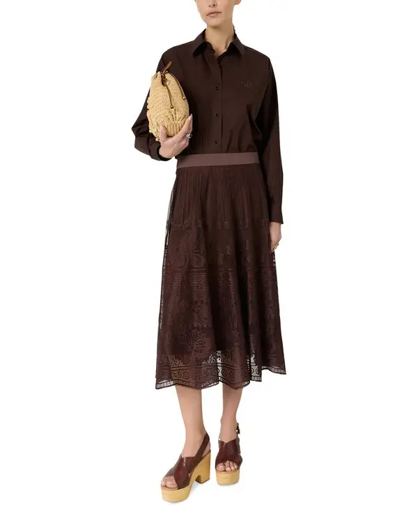 Gerard Darel Chrina Embroidered Shirt - Brown