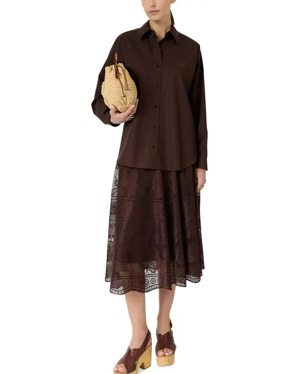 Gerard Darel Chrina Embroidered Shirt - Brown
