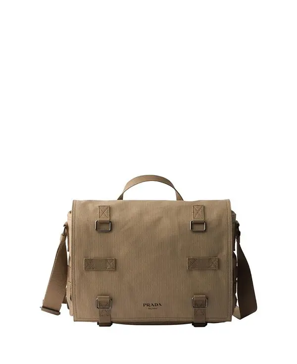Prada Canvas Shoulder Bag - Neutral