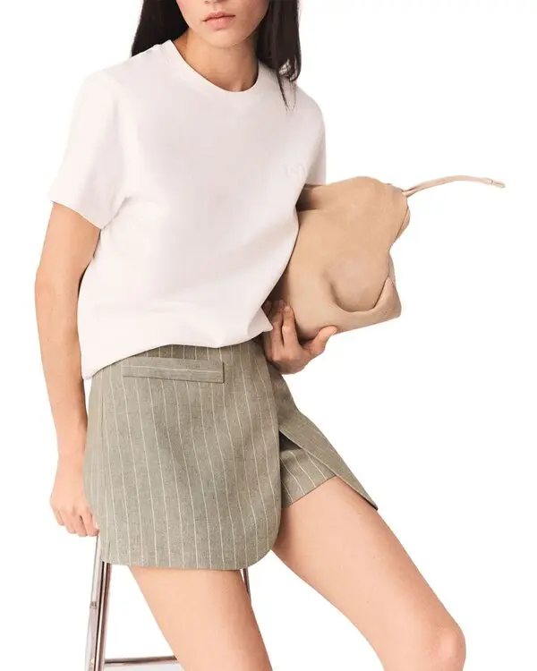 Maje Ipimousse Pinstripe Skort