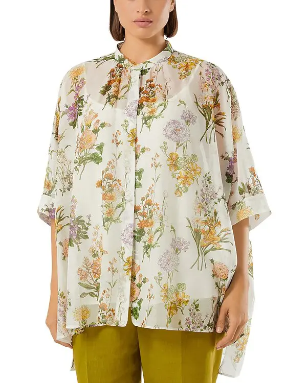 Marina Rinaldi Oversized Floral Print Blouse