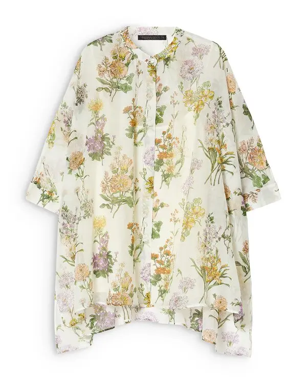 Marina Rinaldi Floral Print Oversized Blouse