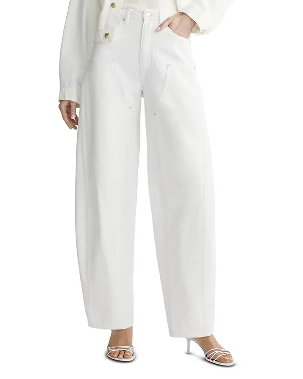 DL1961 Miro High Rise Barrel Jeans - White Foundry
