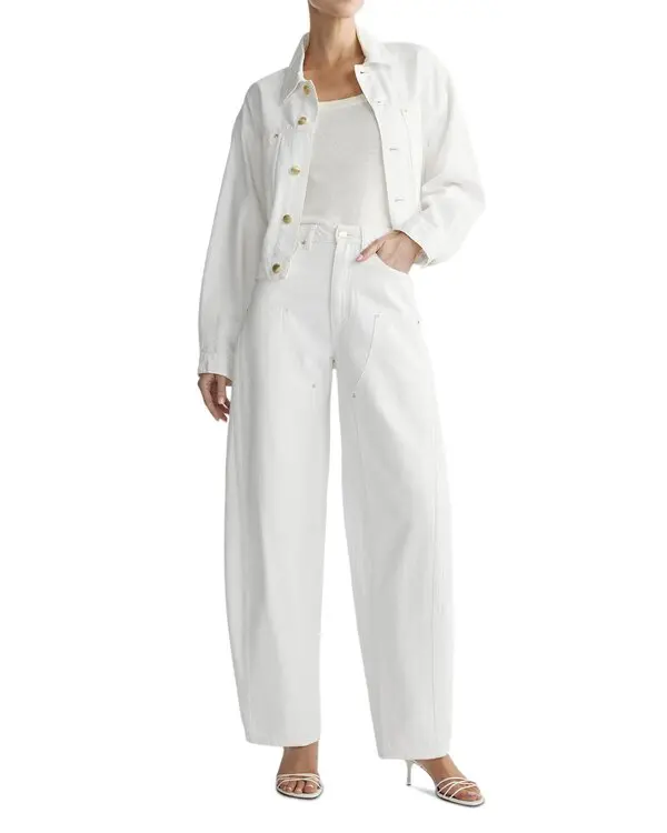 DL1961 Miro High Rise Barrel Jeans - White Foundry