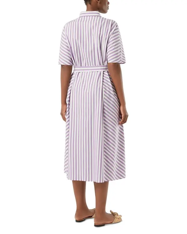 Marina Rinaldi Striped Shirt Dress With Belt