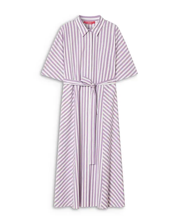 Marina Rinaldi Striped Shirt Dress With Belt