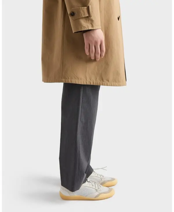 Prada Speedrock Leather And Mesh Sneakers - Neutral