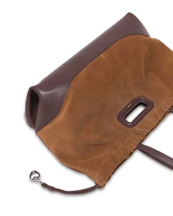 Maje M Large Suede & Leather Tote