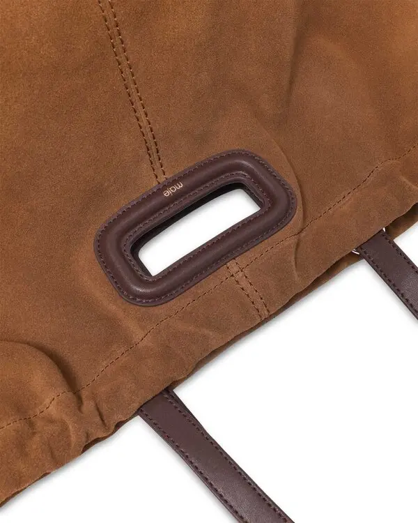 Maje M Large Suede & Leather Tote